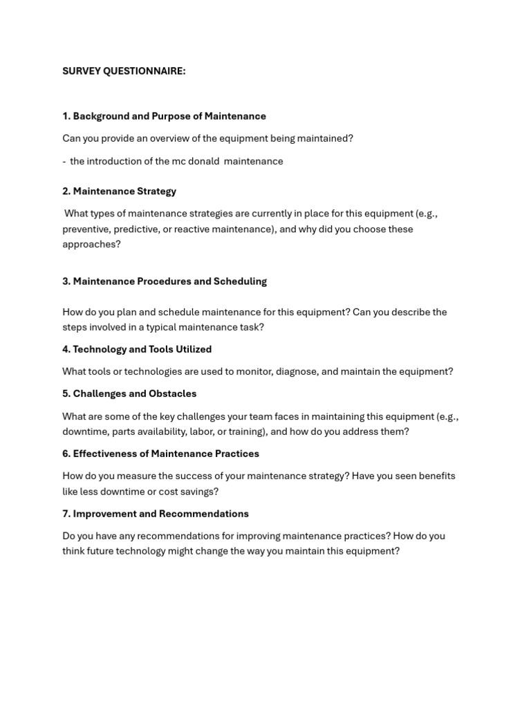 Survey Questionnaire | PDF | Technology & Engineering