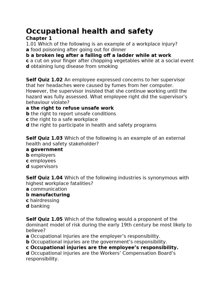 chapters 1-3 | PDF | Occupational Safety And Health | Employment