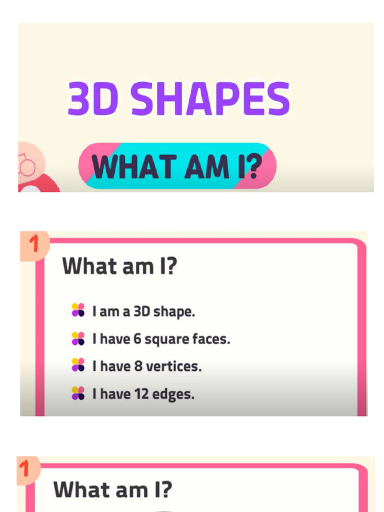 3D Shapes Guess Game | PDF
