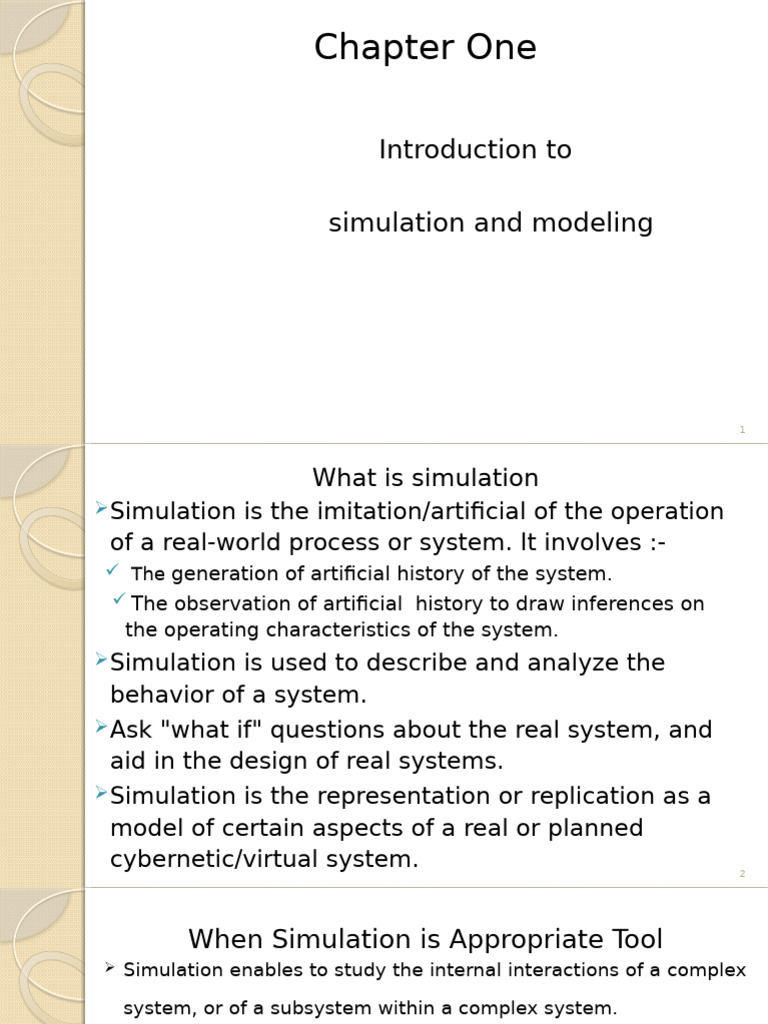 Chapter 1 093952 Pdf Simulation System