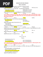 ÔN TẬP CHƯƠNG 4 -Hidrocacbon Đáp Án | PDF