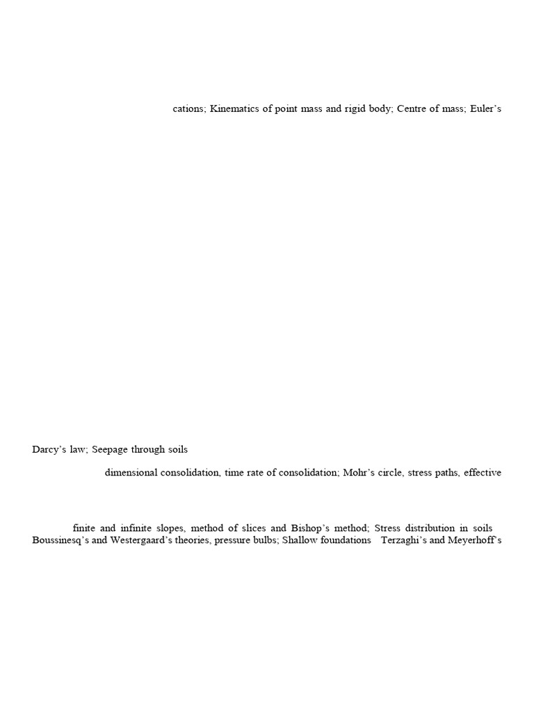 Civil Syallabus | PDF | Beam (Structure) | Bending Civil Syallabus | PDF | Beam (Structure) | Bending