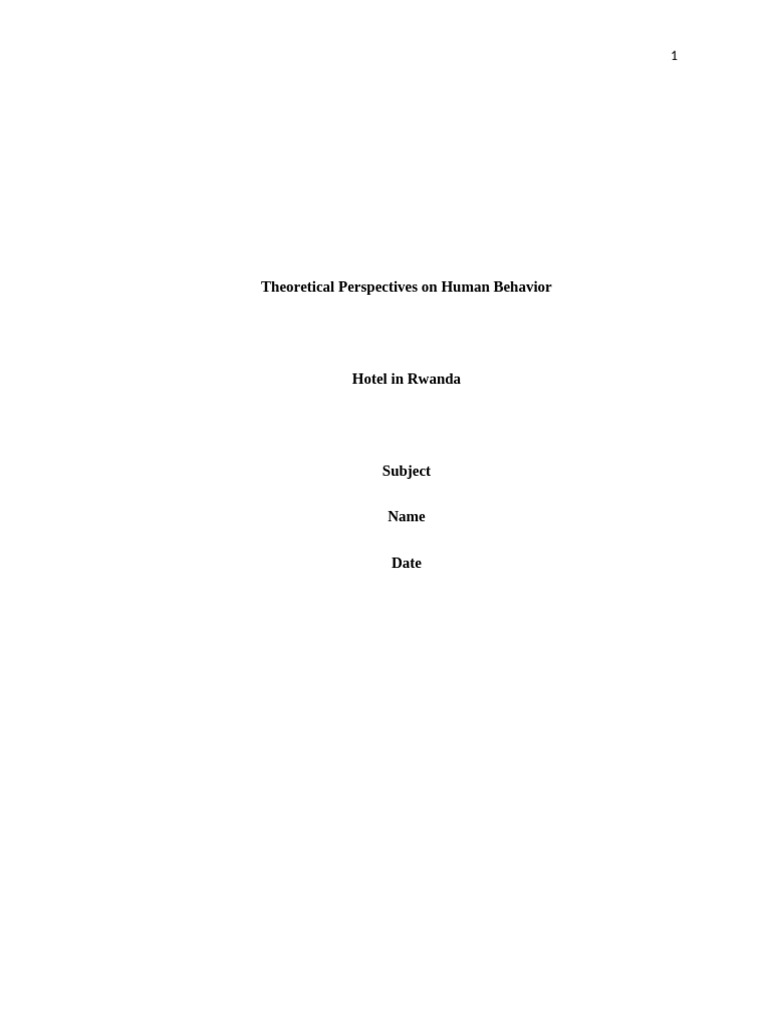 Theoretical Perspectives On Human Behavior | PDF | Social ...