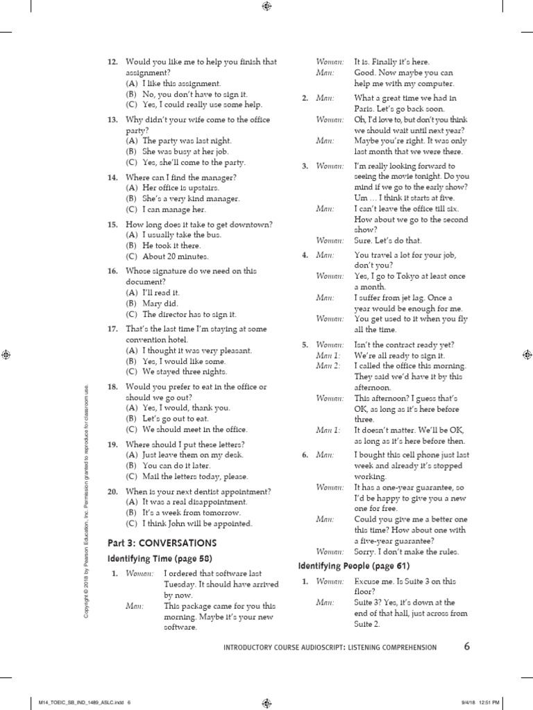 Longman Listening Comprehension Guide | PDF