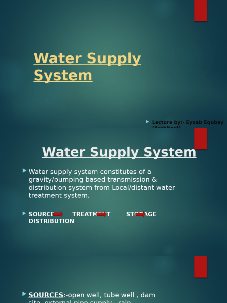 water supply | PDF | Water | Reservoir
