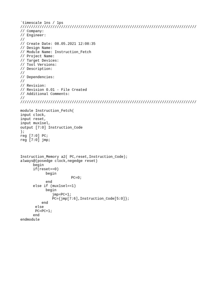 Instruction Fetch Pdf