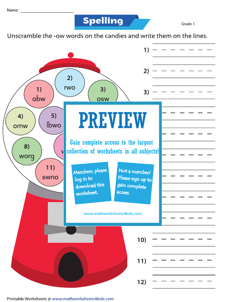 Unit A31 Ow Words | PDF