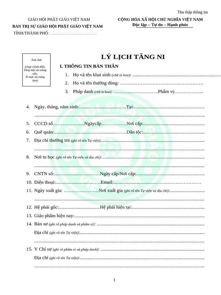 Thu Thap Tang Ni | PDF