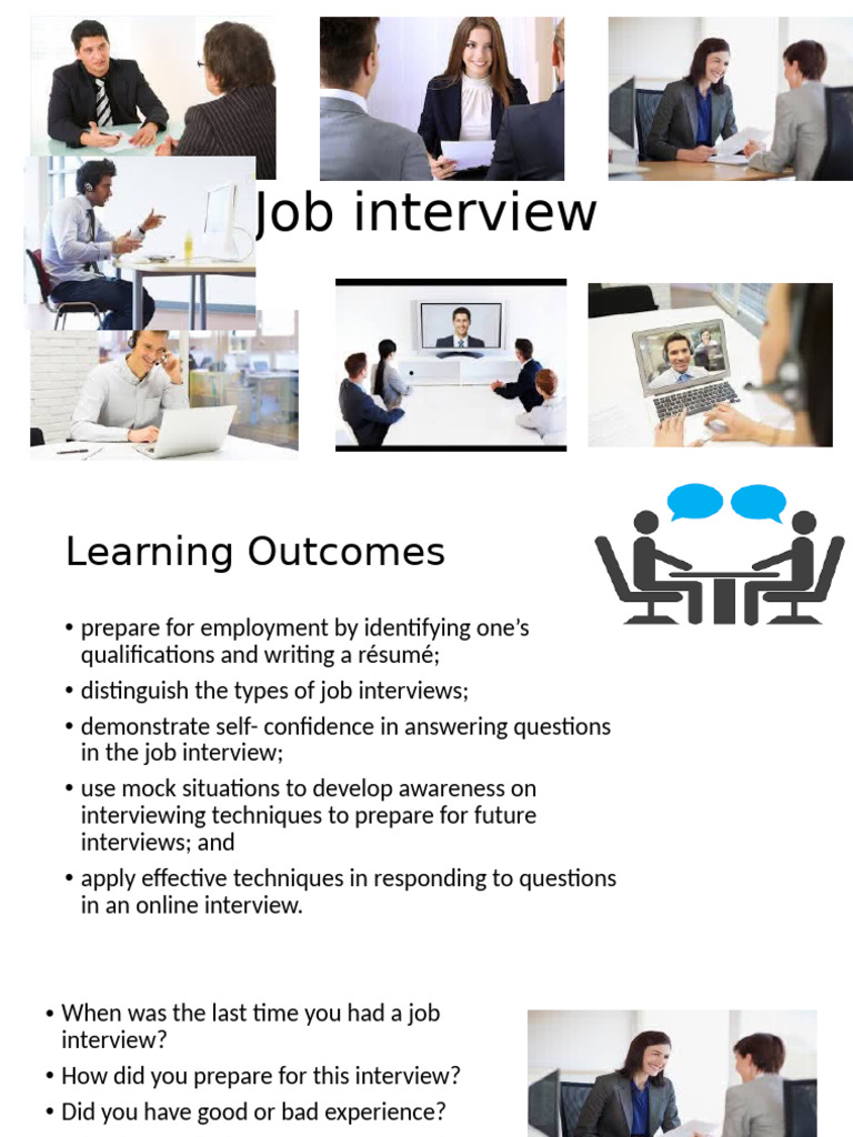 Job Interview Pdf Job Interview Cognition