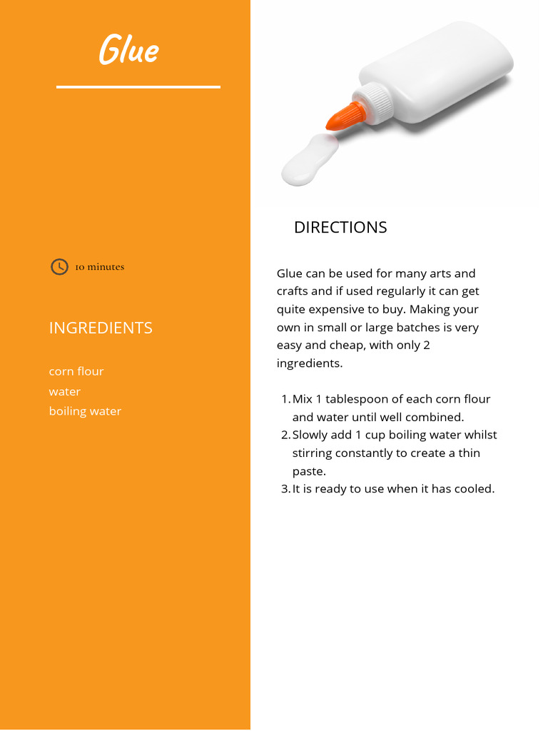 Glue Recipe | PDF | Cooking, Food & Wine