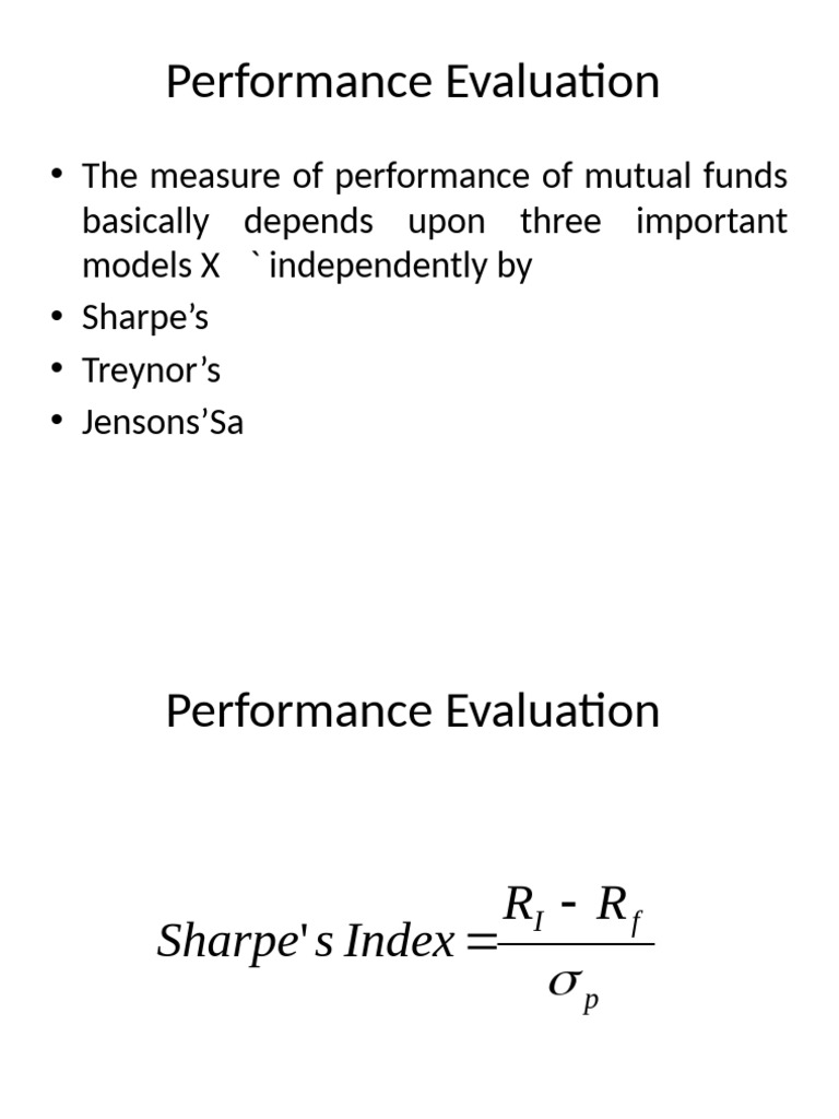 Mutual Fund Performance Evaluation Methods | PDF | Beta (Finance ...