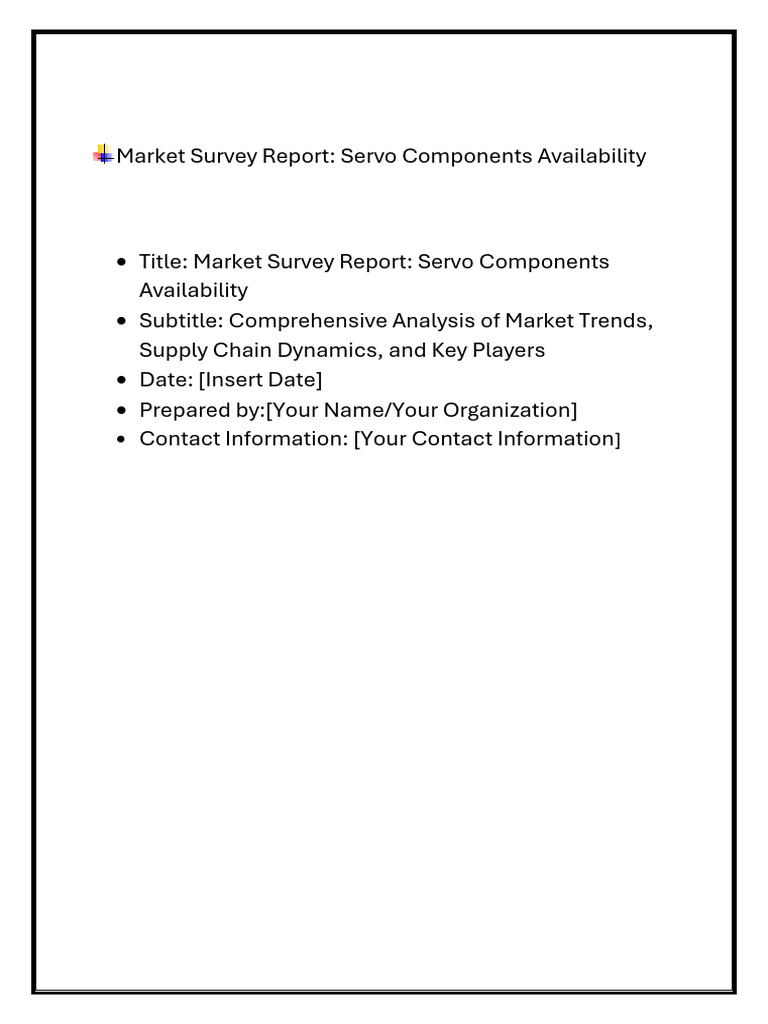 Market Survey Report | PDF | Supply Chain | Market (Economics)