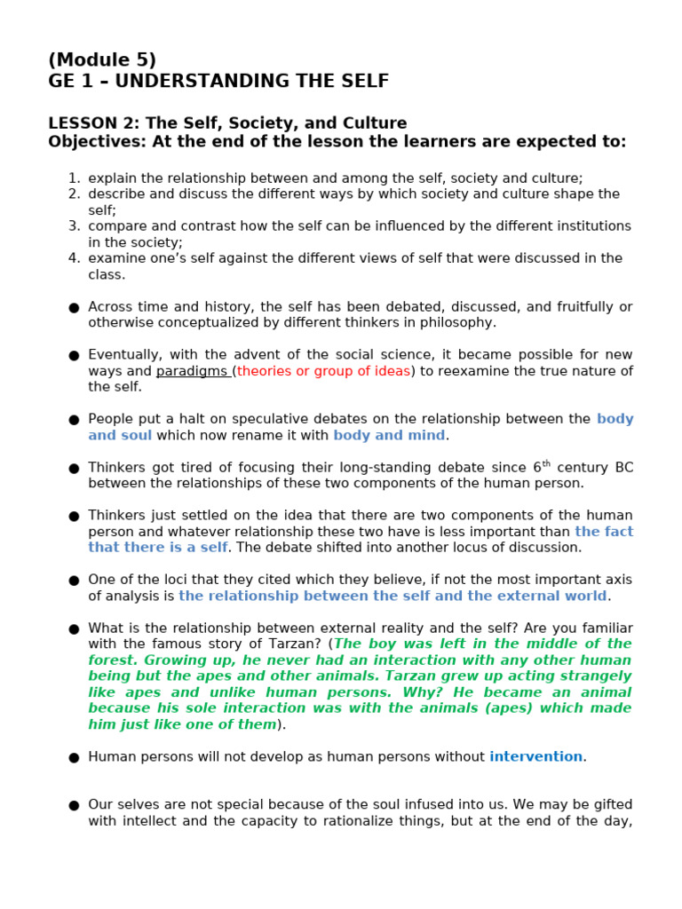 GE 1 - MODULE 5 - FINALS | PDF | Social Constructionism | Behavioural ...