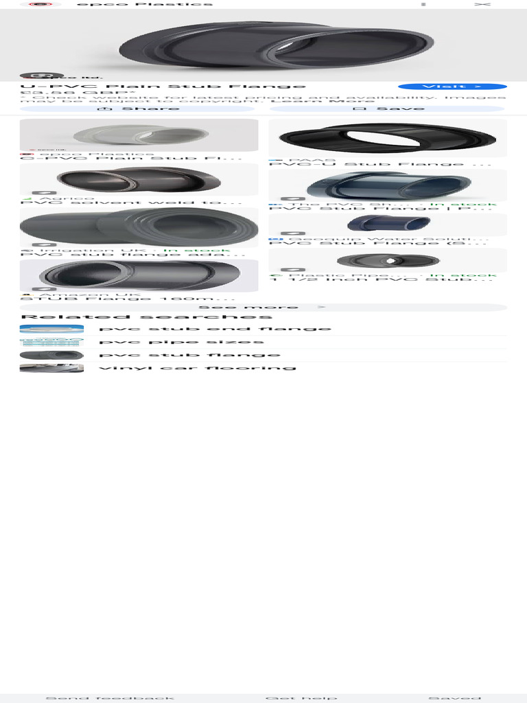 Stub End Upvc | PDF | Home & Garden | Technology & Engineering