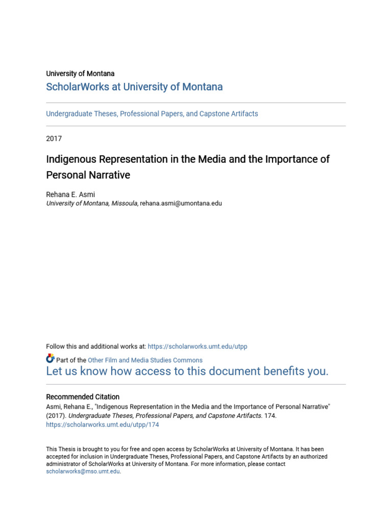 Indigenous Media Representation Insights | PDF | Narrative | Storytelling