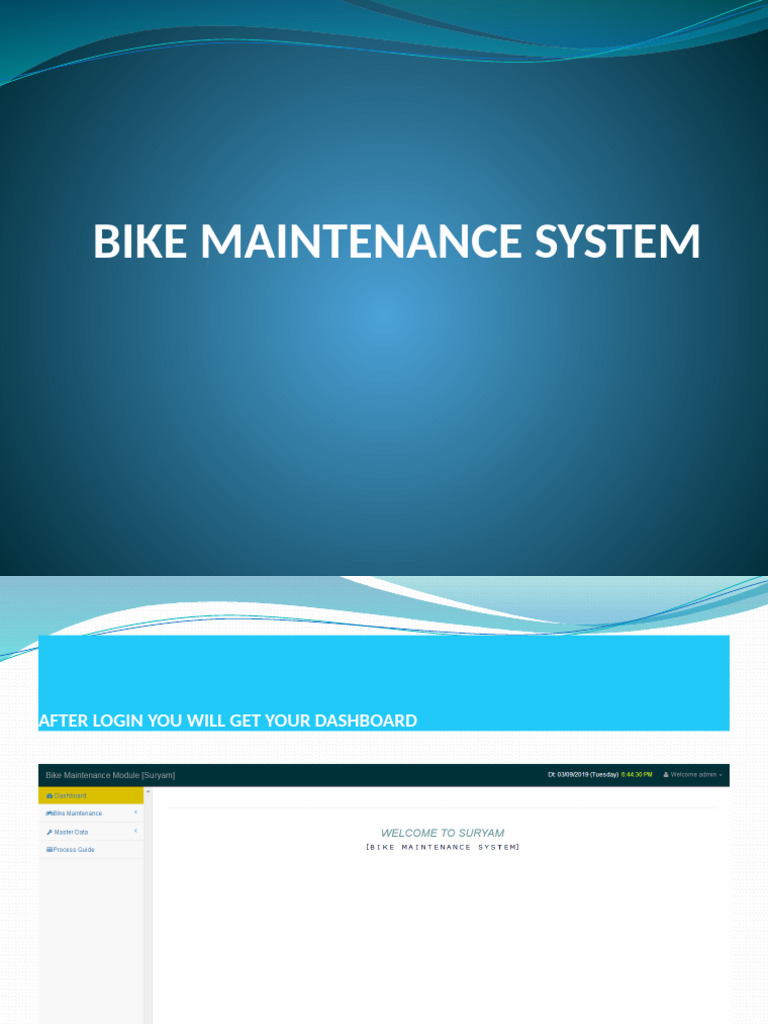 Bike Maintenance Management System Guide | PDF