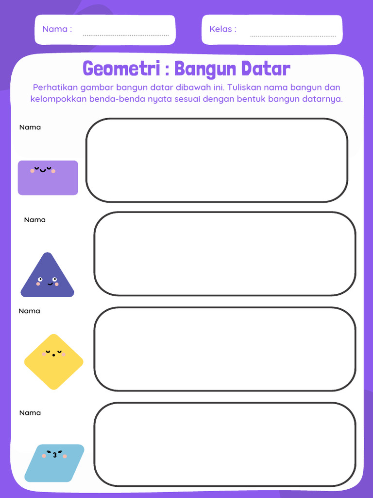 LKPD Bangun Datar Kelas 2 | PDF