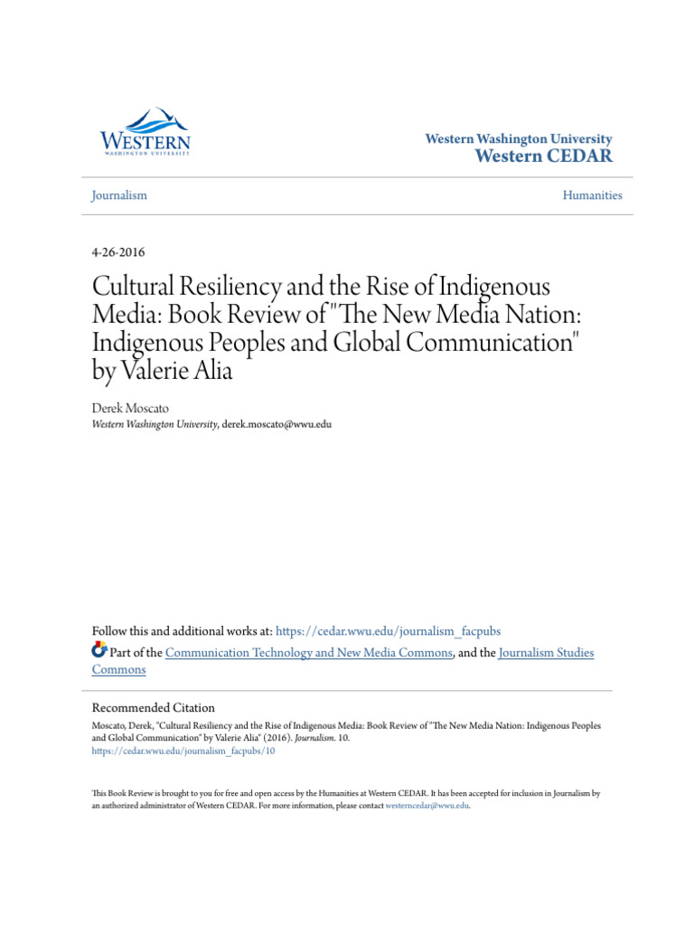Cultural Resiliency and The Rise of Indigenous Media - Book Review ...