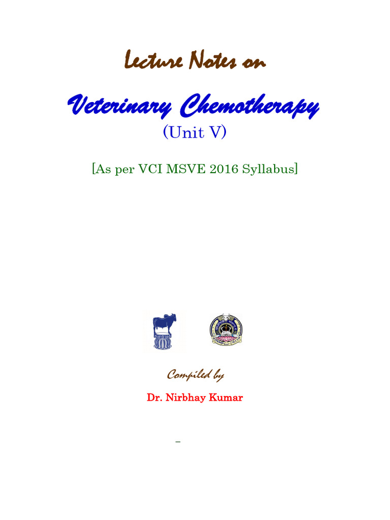 Veterinary Chemotherapy Overview | PDF | Transposable Element ...