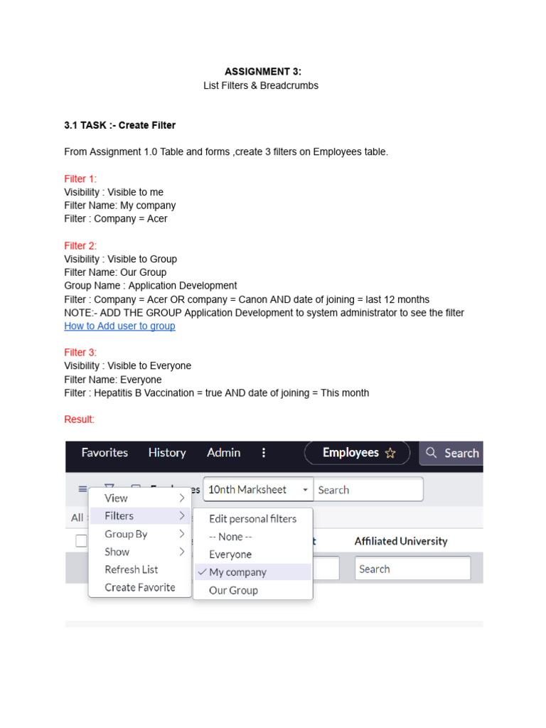 3 ASSIGNMENT List - and Filters | PDF