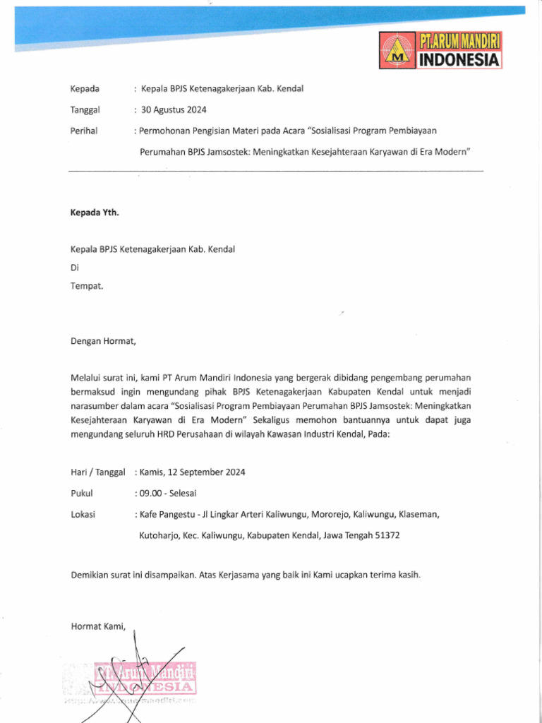 Surat Sosialisasi | PDF | Karier & Perkembangan | Ilmu Sosial