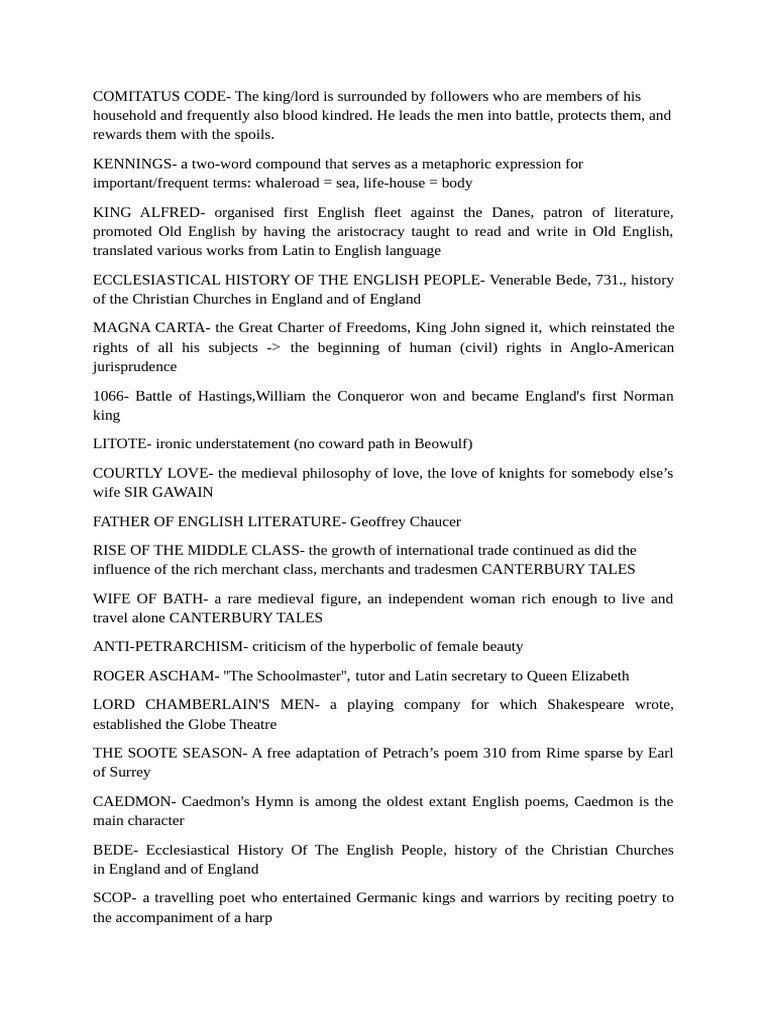 Survey of English Literature | PDF | Sonnets