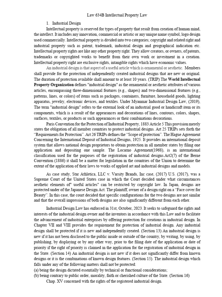 Industrial design | PDF | Intellectual Property | Property