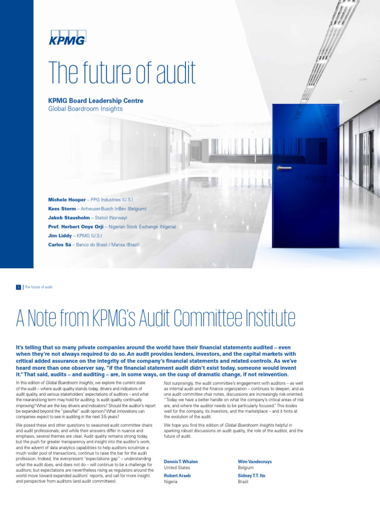 The Future of Audit | PDF | Audit | Audit Committee