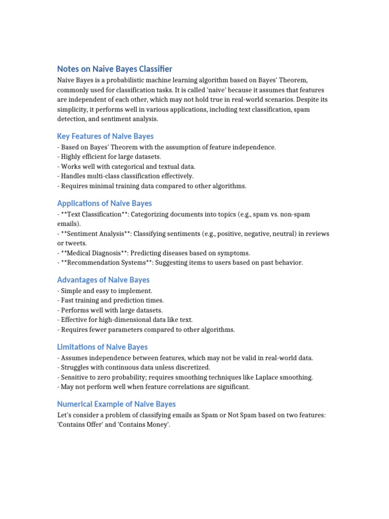 Naive Bayes for Data Scientists | PDF | Statistical Classification ...