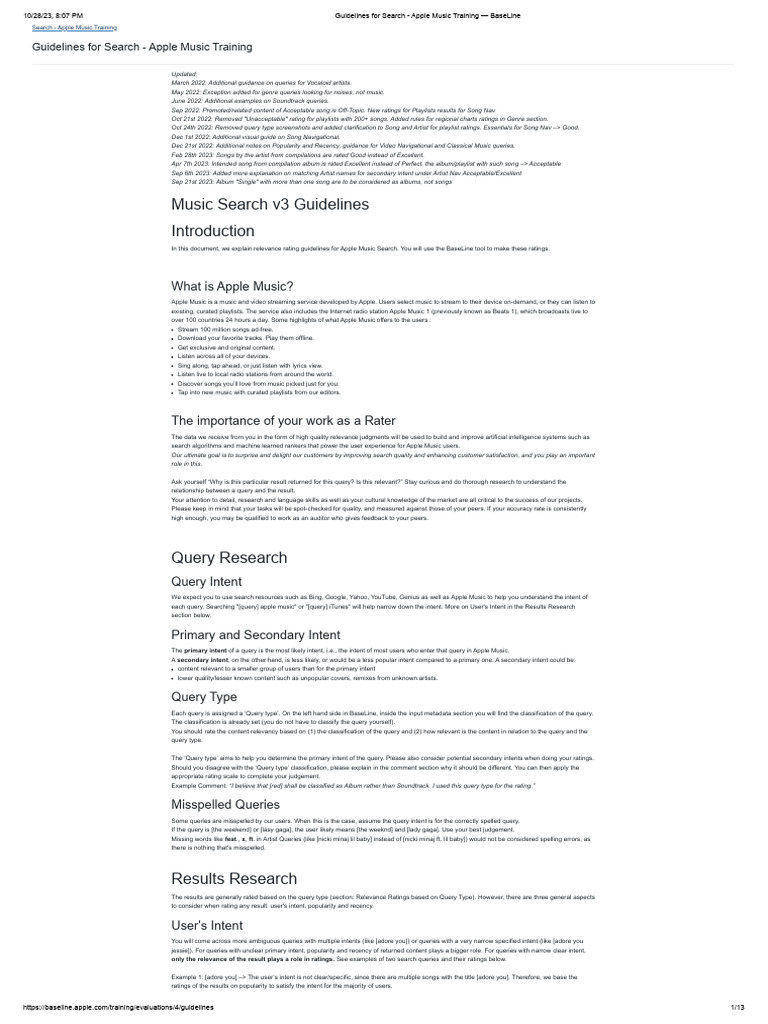Apple Music Training Guidelines | PDF | The Nutcracker | Opus Number
