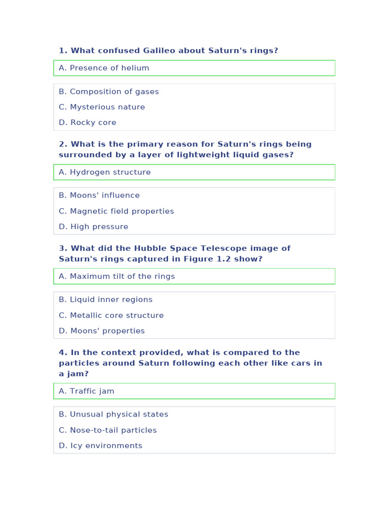 New DOCX Document (2) | PDF | Saturn | Gases