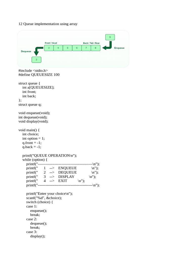 DSC314 Data Structure Lab3 | PDF | Queue (Abstract Data Type) | Computing