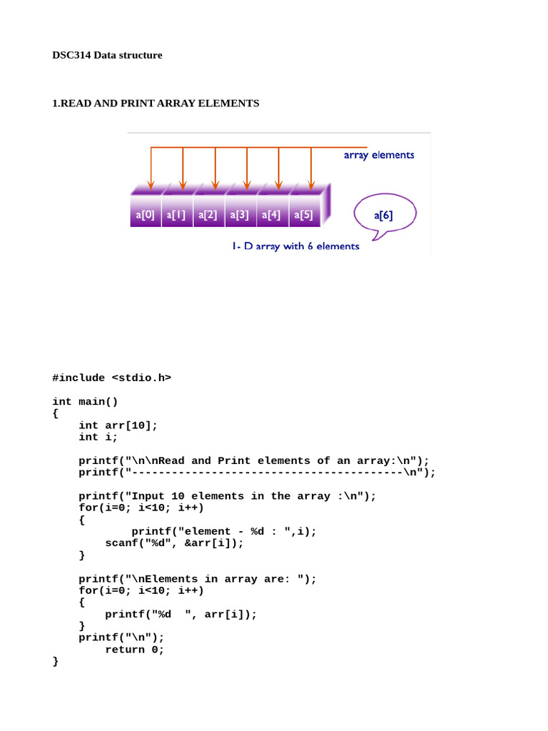 DSC314 Data Structure Lab1 | PDF | Computer Programming | Computing