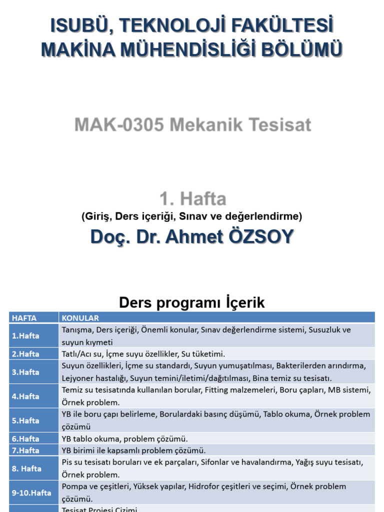 Mek. Tes. 2023-2024 Güz 1.hafta | PDF