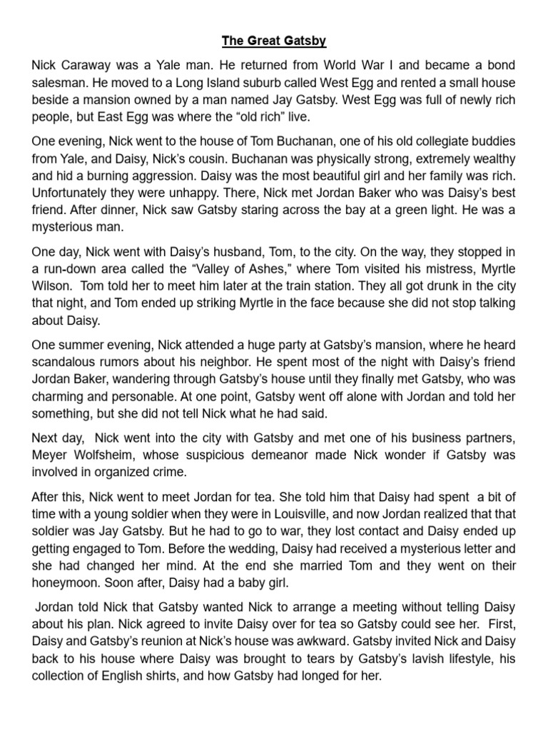 Gatsby | PDF | The Great Gatsby