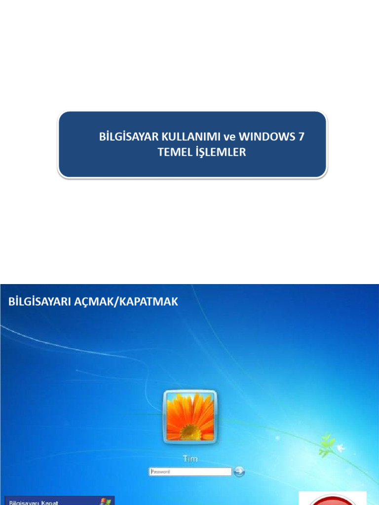 Hafta 4 Bilgisayar Kullanım Ve Windows | PDF