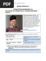 Understanding Adichie's Single Story Concept | PDF | Narrative ...