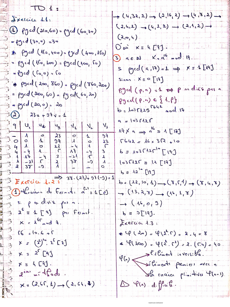 CORRIGE TD1 Et 2 | PDF