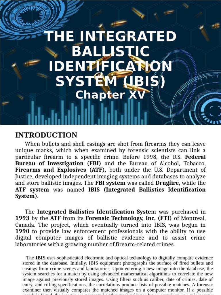 Chapter 15 The Integrated Ballistics Identification System Ibis 2 | PDF ...