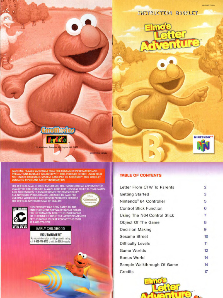 Sesame Street - Elmo's Letter Adventure (USA) | PDF