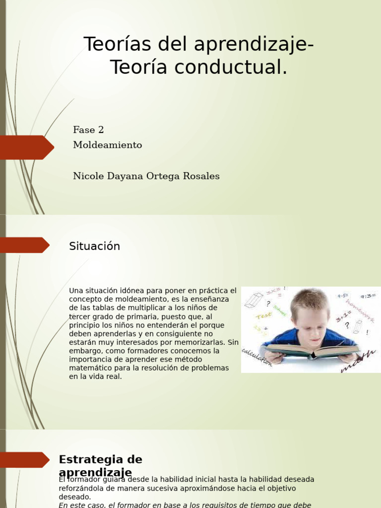Teorías Del Aprendizaje - Teoría Conductual 1 | PDF