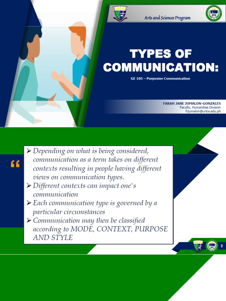 2. Types of Communication (1) | PDF | Communication | Psychological ...