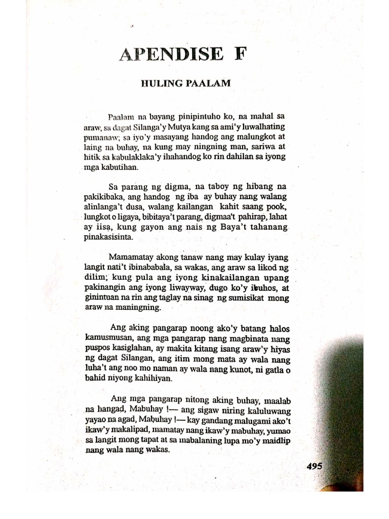 Huling Paalam Rizal | PDF