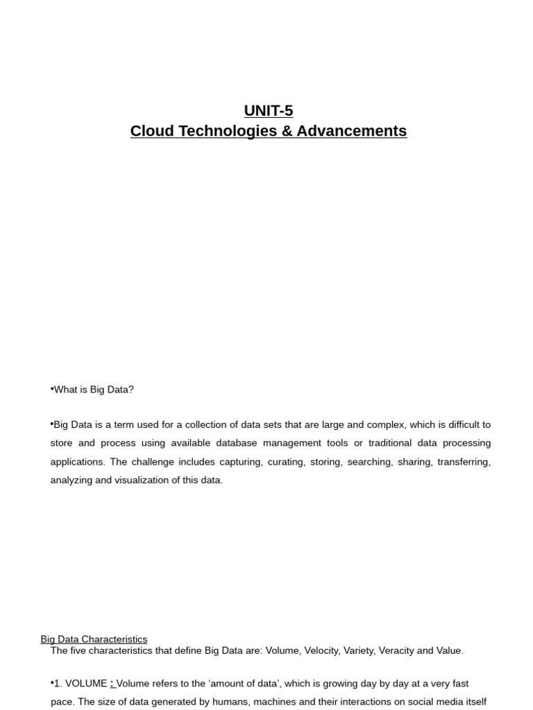 UNIT-5 | PDF | Apache Hadoop | Open Stack
