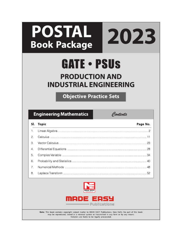 Engineering Mathematics Obj | PDF