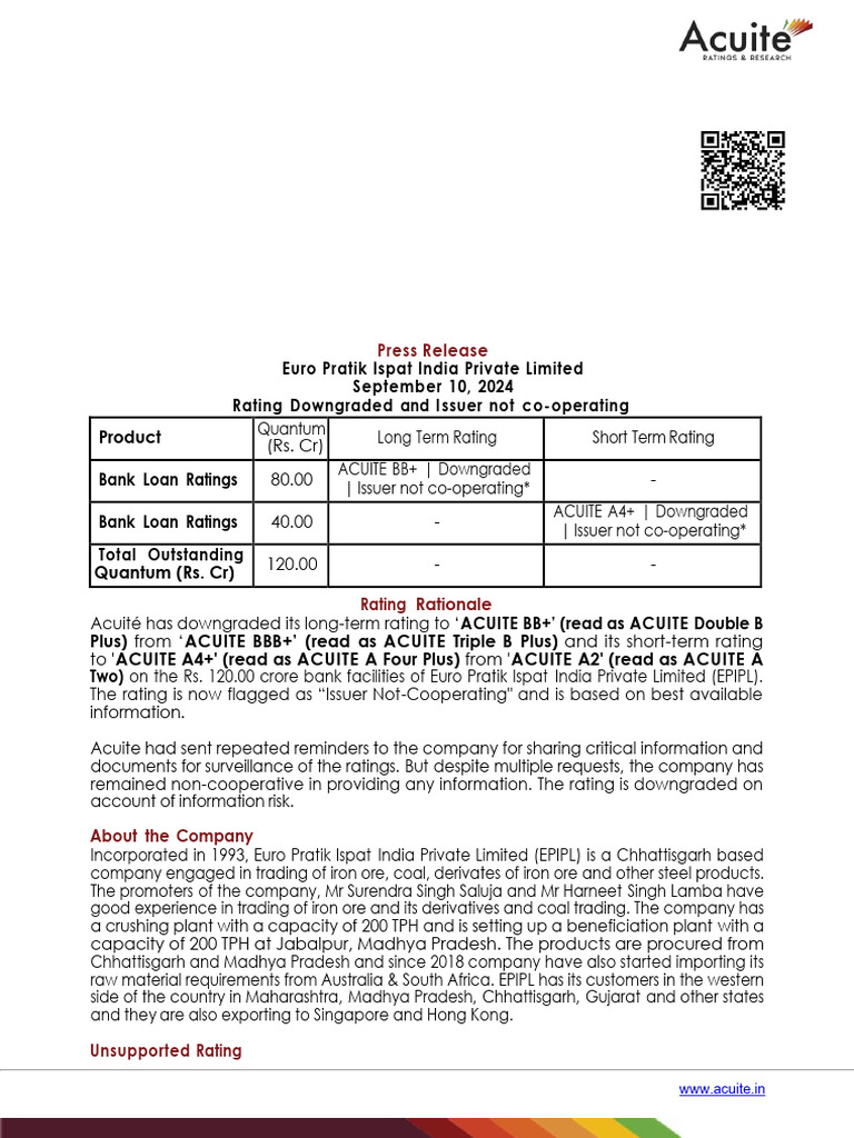 28671-RR-20240910 | PDF | Credit Rating Agency | Securities (Finance)