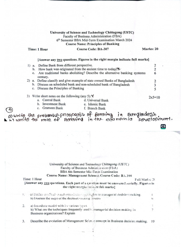 Mid-Term Qus Paper | PDF