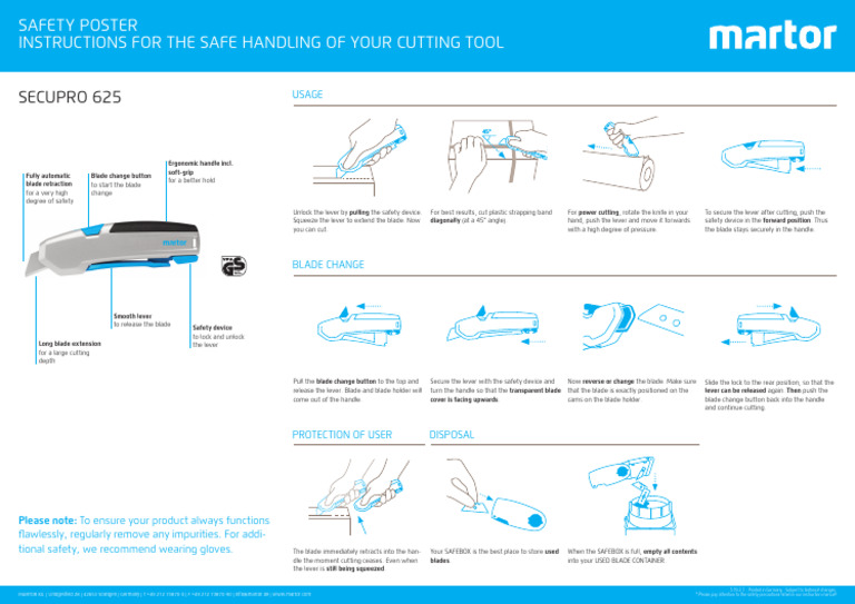 MARTOR SECUPRO 625 Poster GB | PDF | Knife | Tools