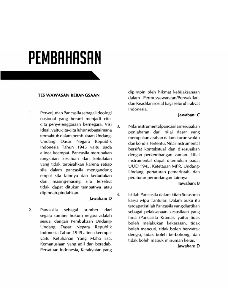 Pembahasan TWK 2 | PDF