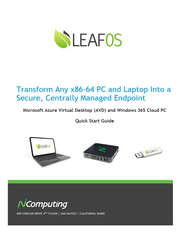QIG LEAFOS Getting-started-with-AVD (EN) 809239 | PDF | Remote Desktop Services | Group Policy